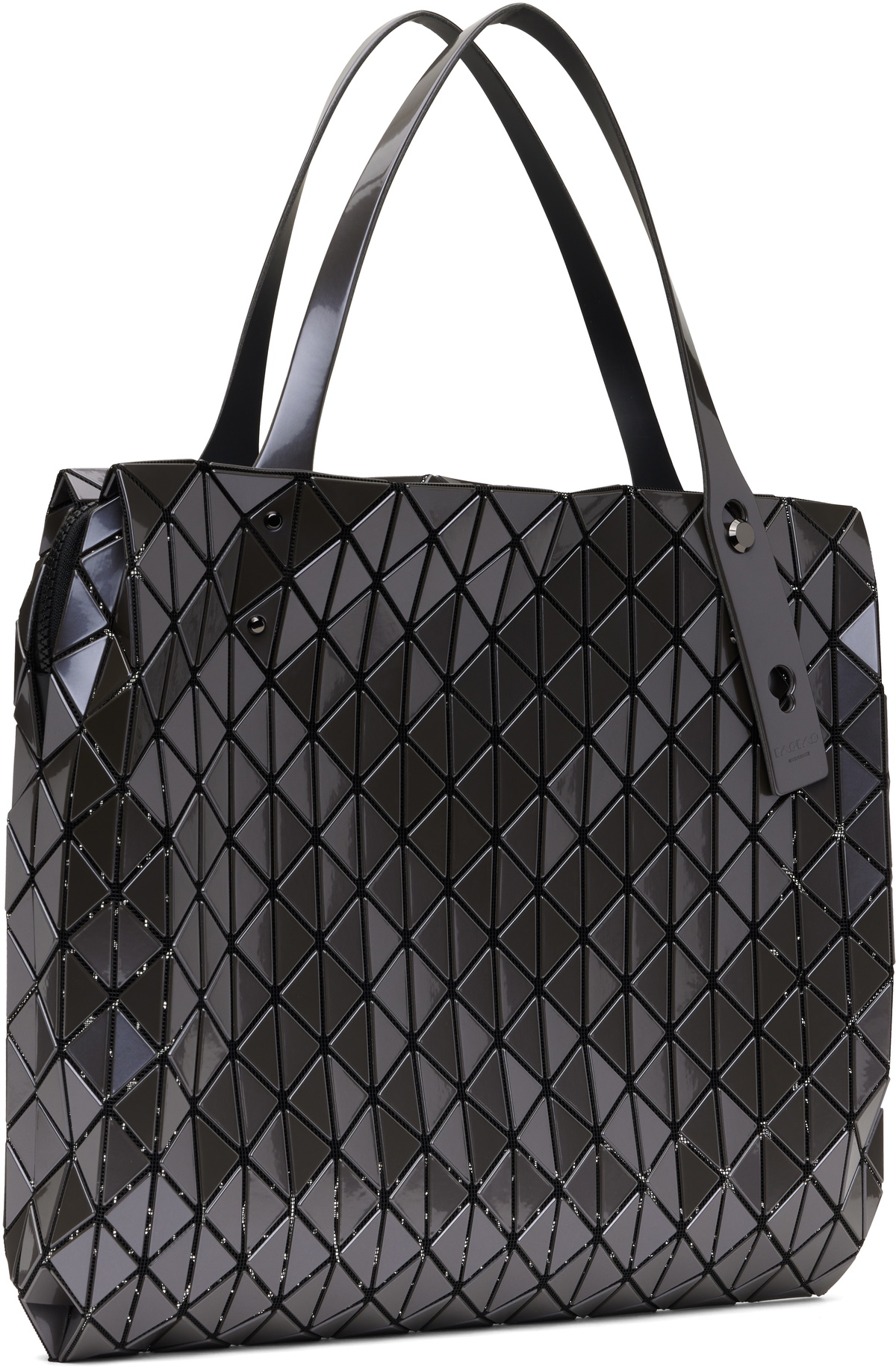 BAO BAO ISSEY MIYAKE Gunmetal Row Metallic Tote Bao Bao Issey Miyake
