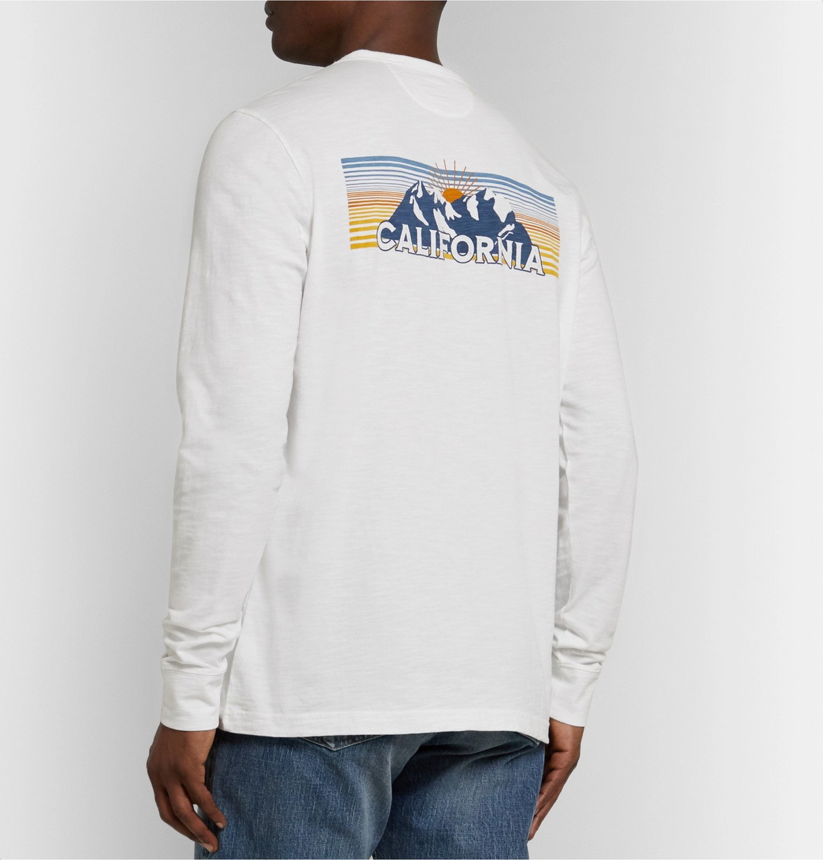 Faherty - California Printed Cotton-Jersey T-Shirt - White Faherty