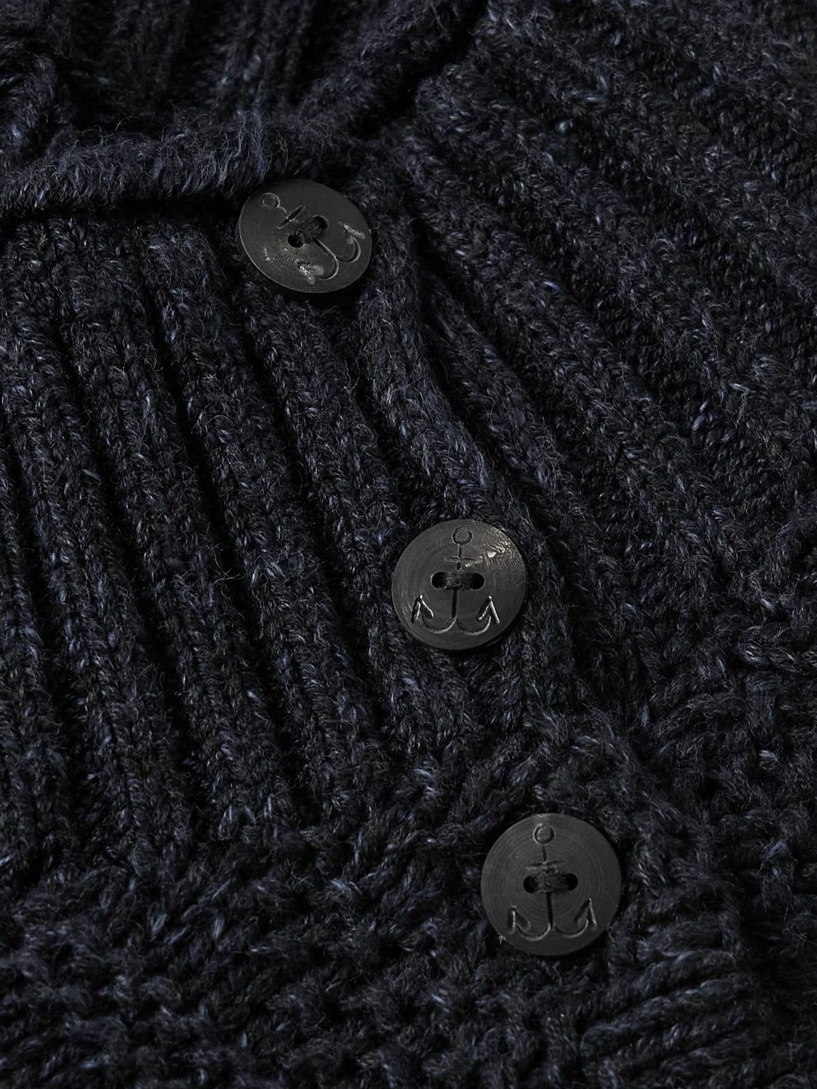 RRL - Cable-Knit Cotton Mock-Neck Sweater - Blue RRL