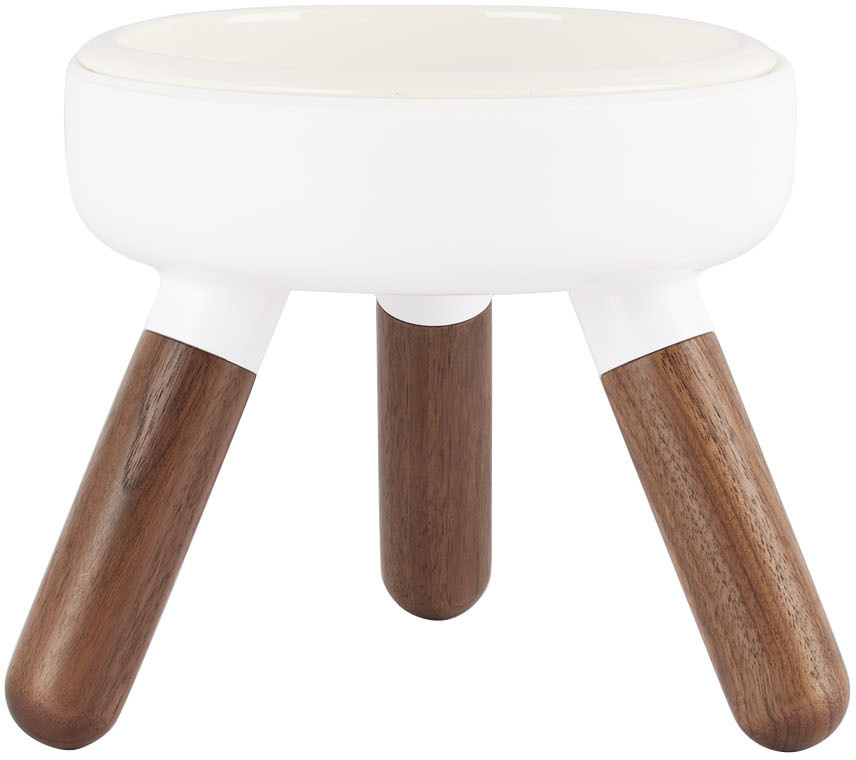 Pets So Good Walnut Oreo Table Wood Tall Dog Bowl