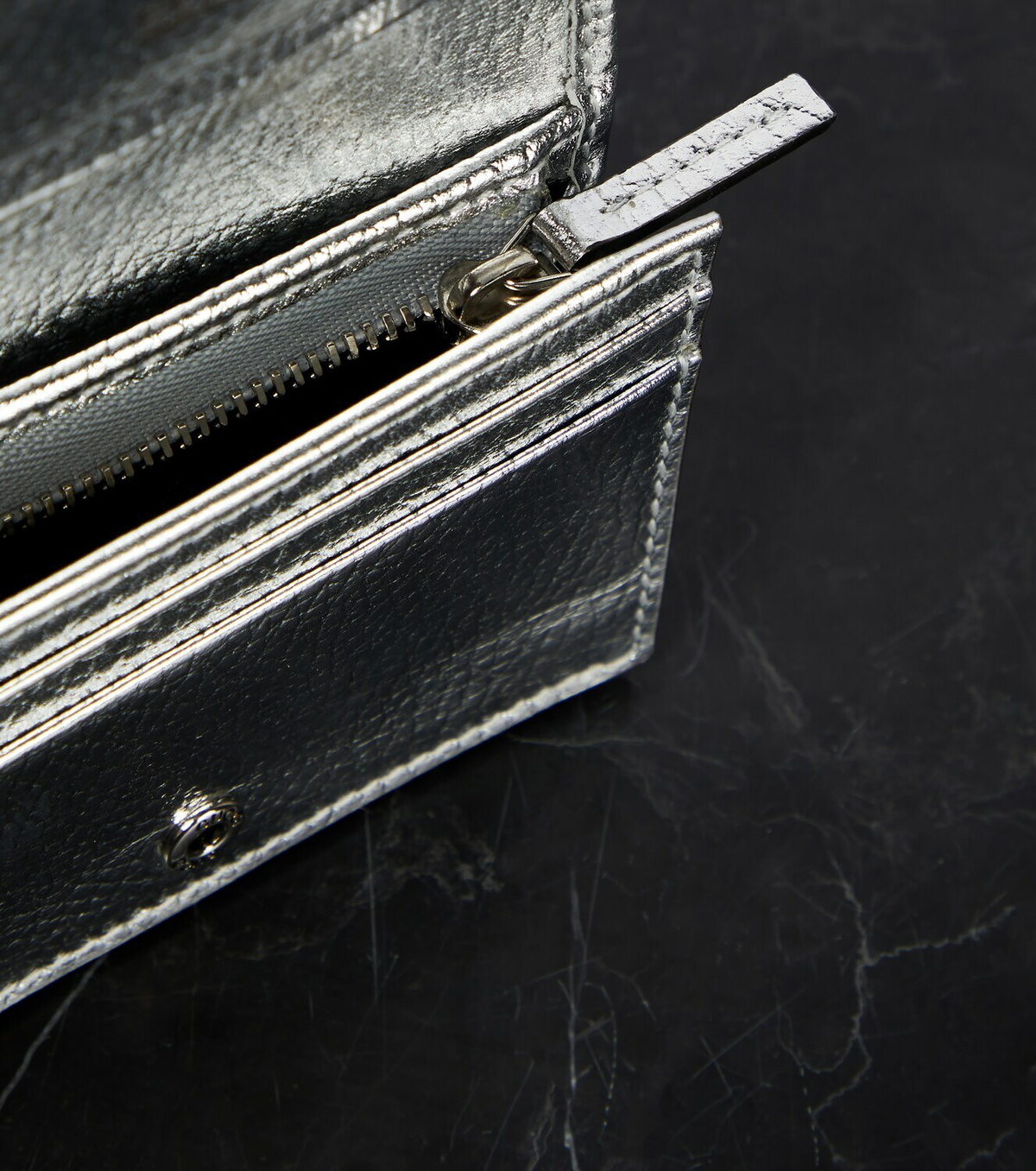 Gucci GG Marmont metallic leather wallet Gucci