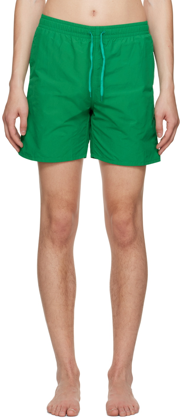 Maison Kitsuné Green Drawstring Swim Shorts Maison Kitsune