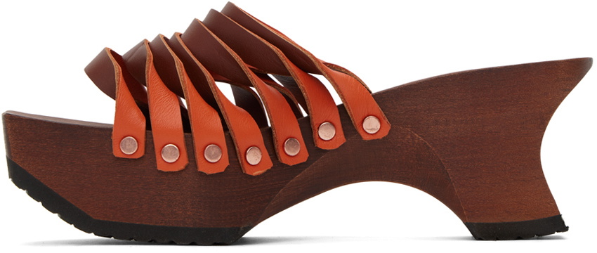 Eckhaus Latta Brown Wood Sandals Eckhaus Latta