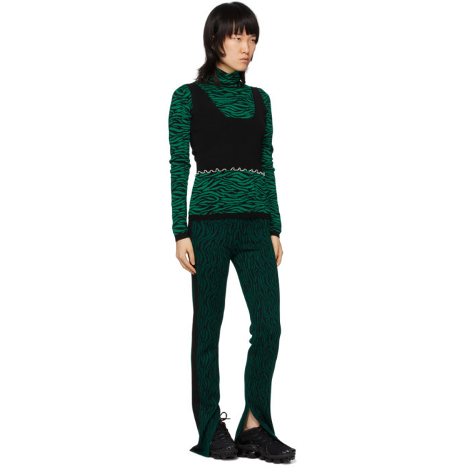 Victor Glemaud Green and Black Victoria Merino Turtleneck Victor Glemaud