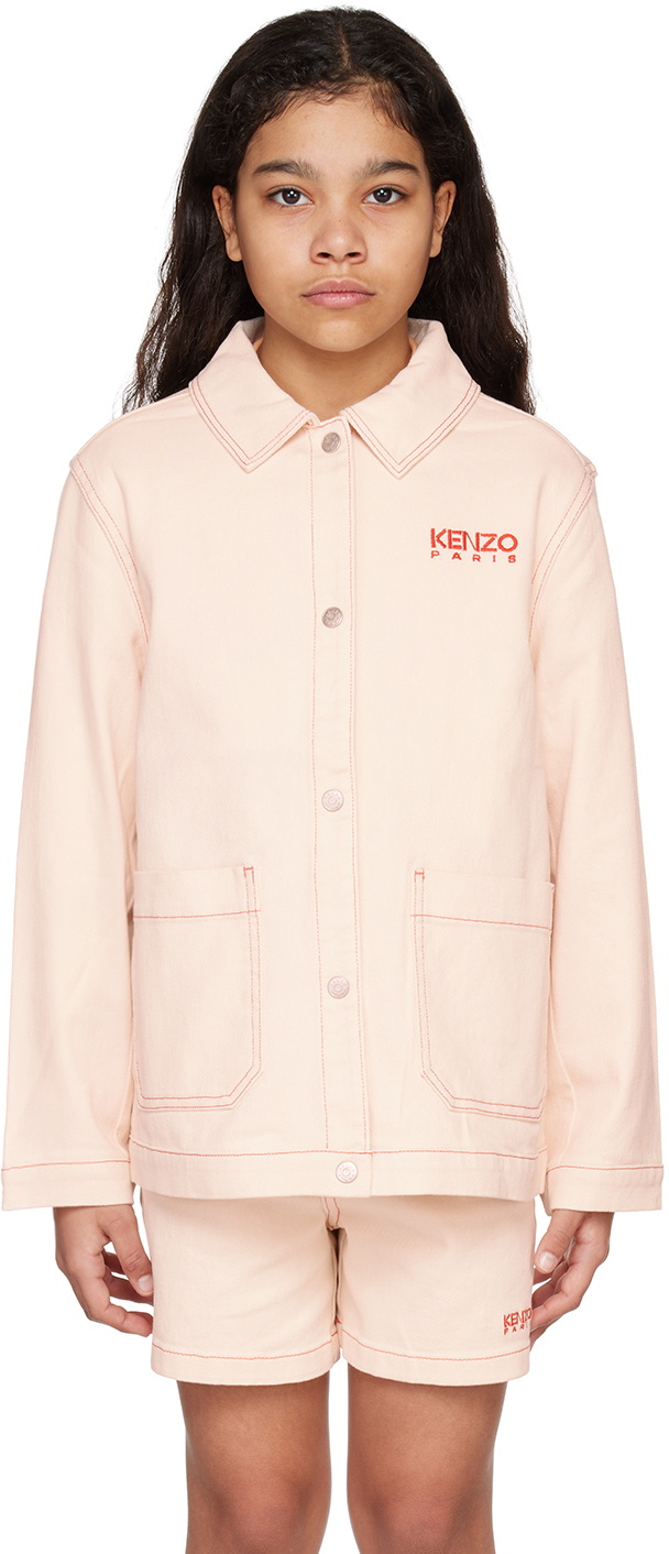 Kenzo Kids Pink Kenzo Paris Bamboo Jacket Kenzo