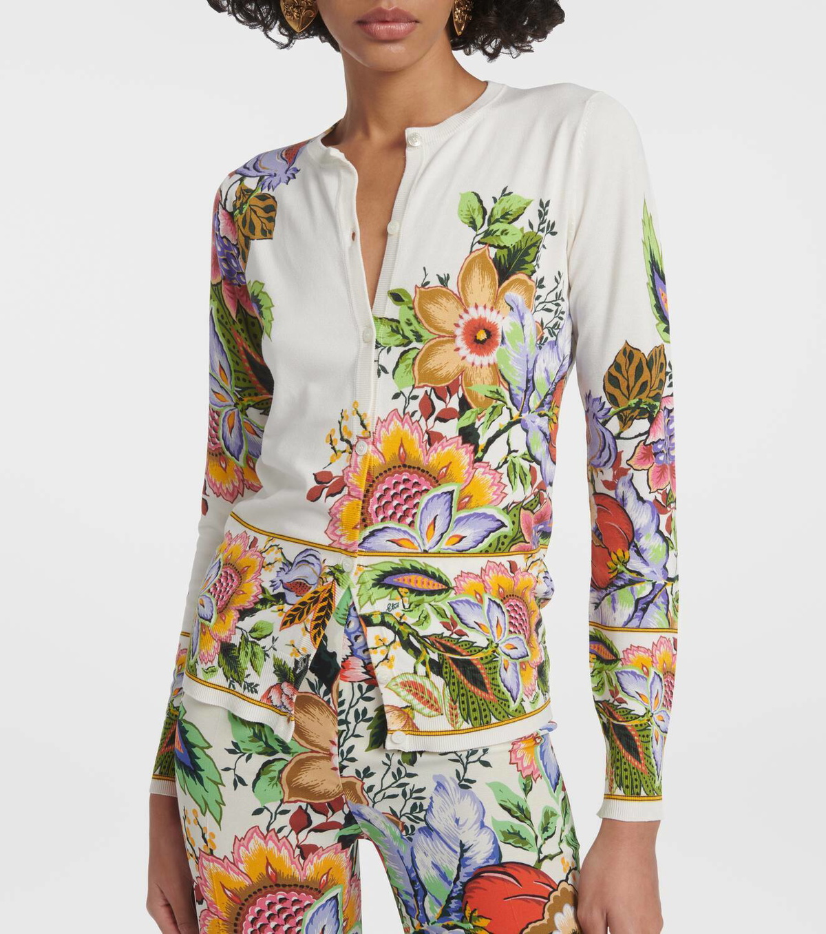 Etro Floral silk-blend top Etro