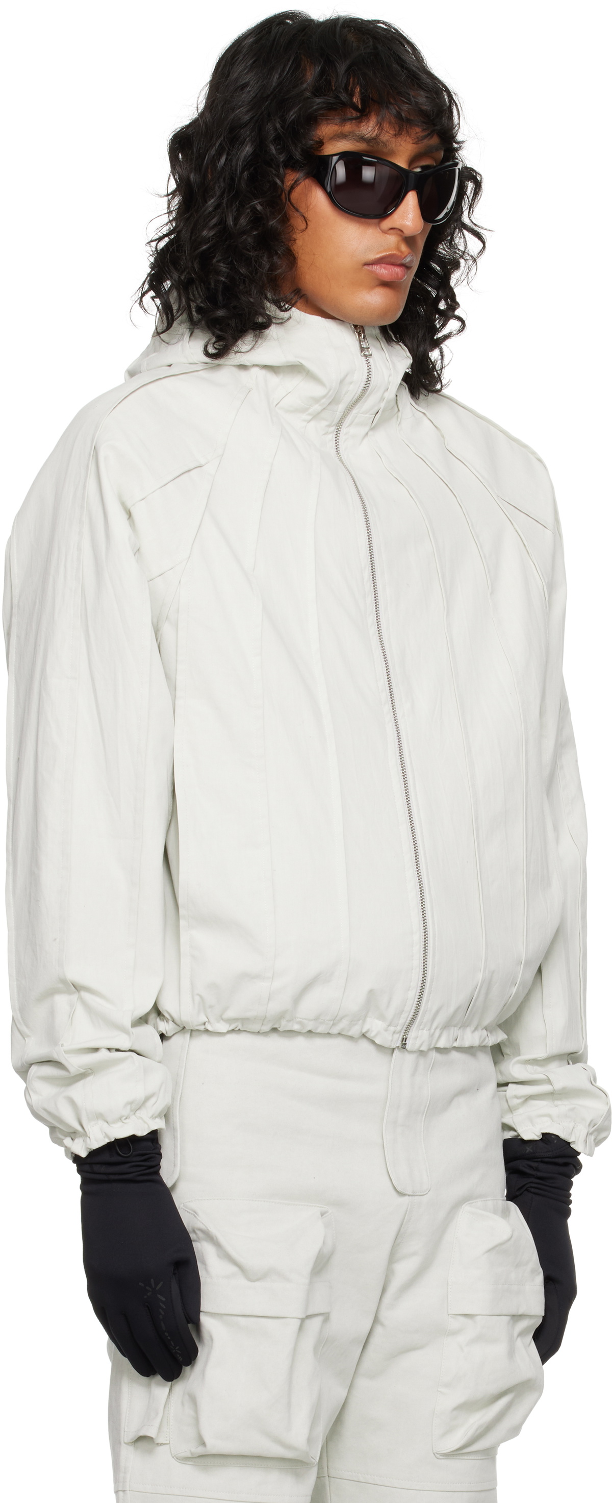 Tondolo Gray Hooded Jacket Tondolo