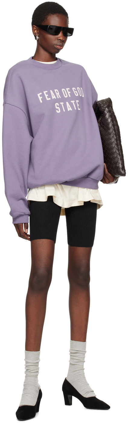 Fear of God ESSENTIALS Purple Crewneck Sweatshirt Fear Of God Essentials