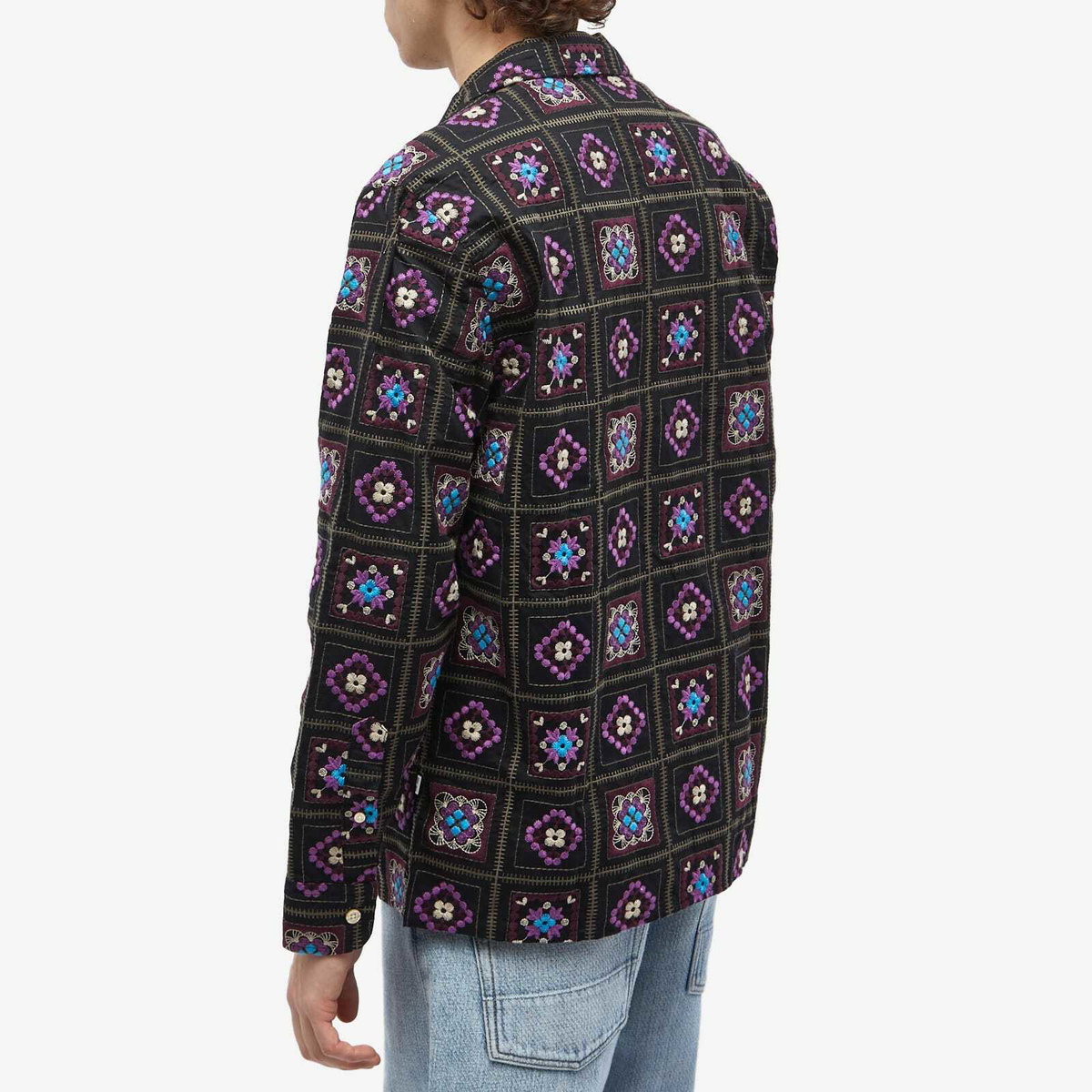 NN07 Men's Julio Embroidered Shirt in Black NN07