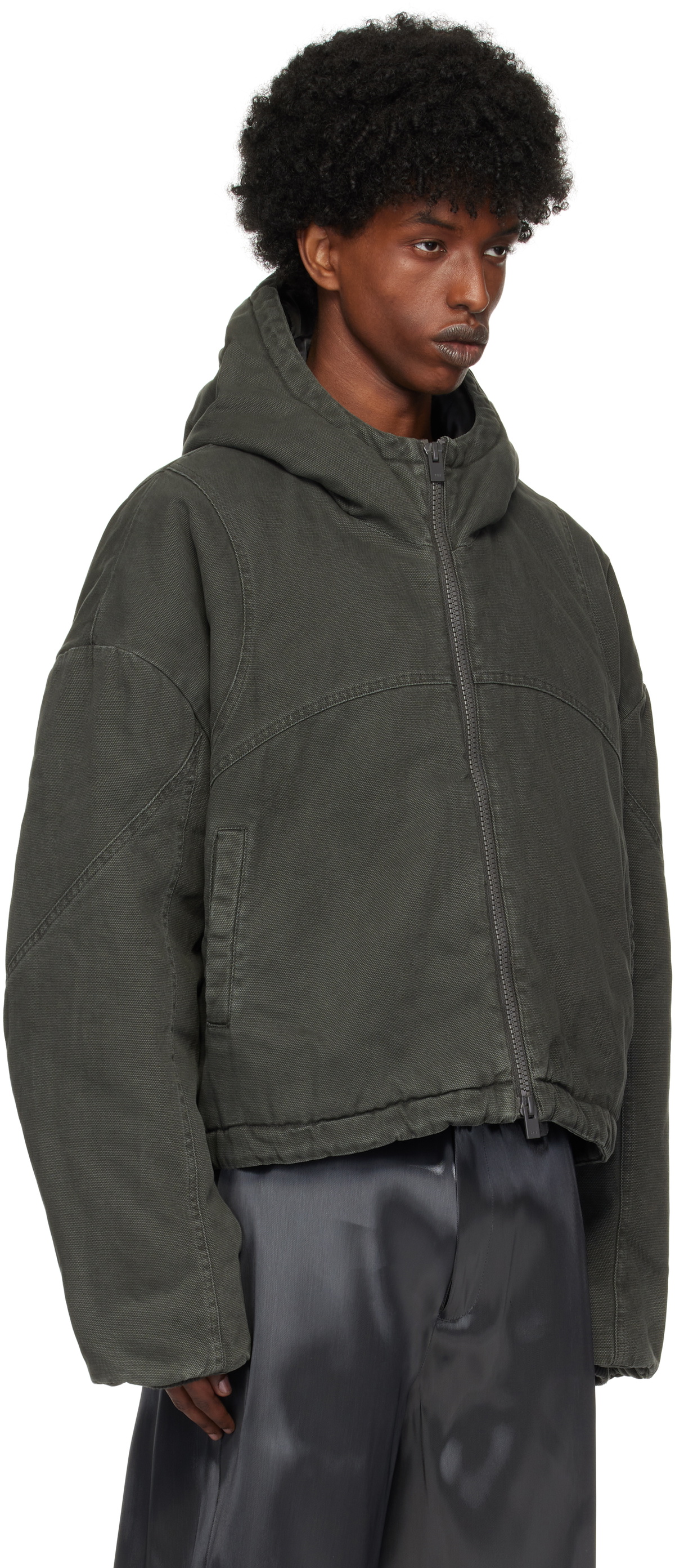 HELIOT EMIL Gray Dux Worker Jacket Heliot Emil