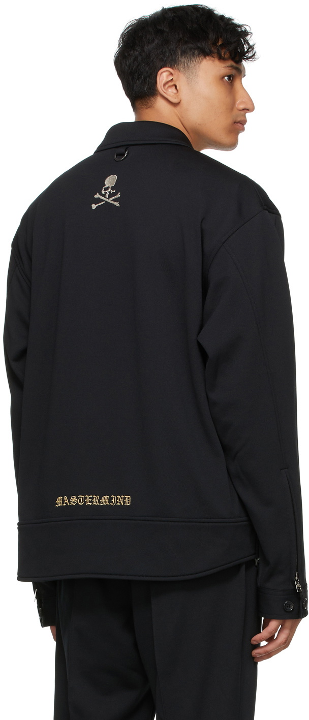 mastermind JAPAN Black Jersey Zip Jacket mastermind JAPAN