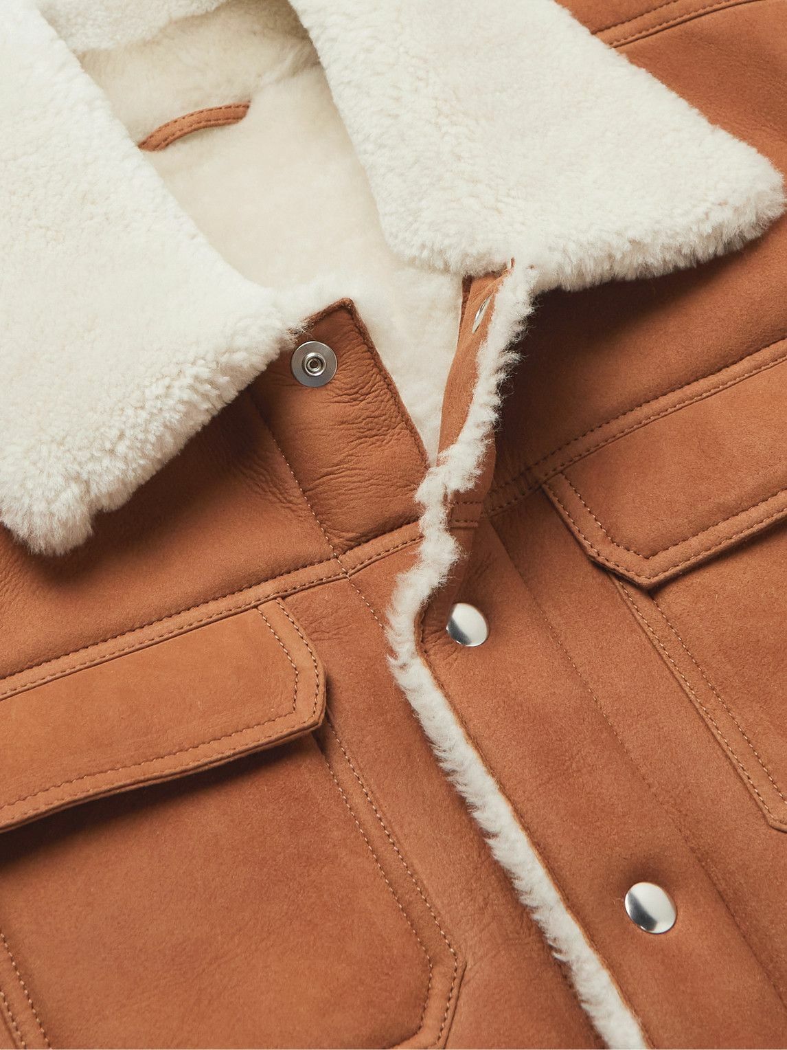 Mr P. - Shearling Trucker Jacket - Red Mr P.
