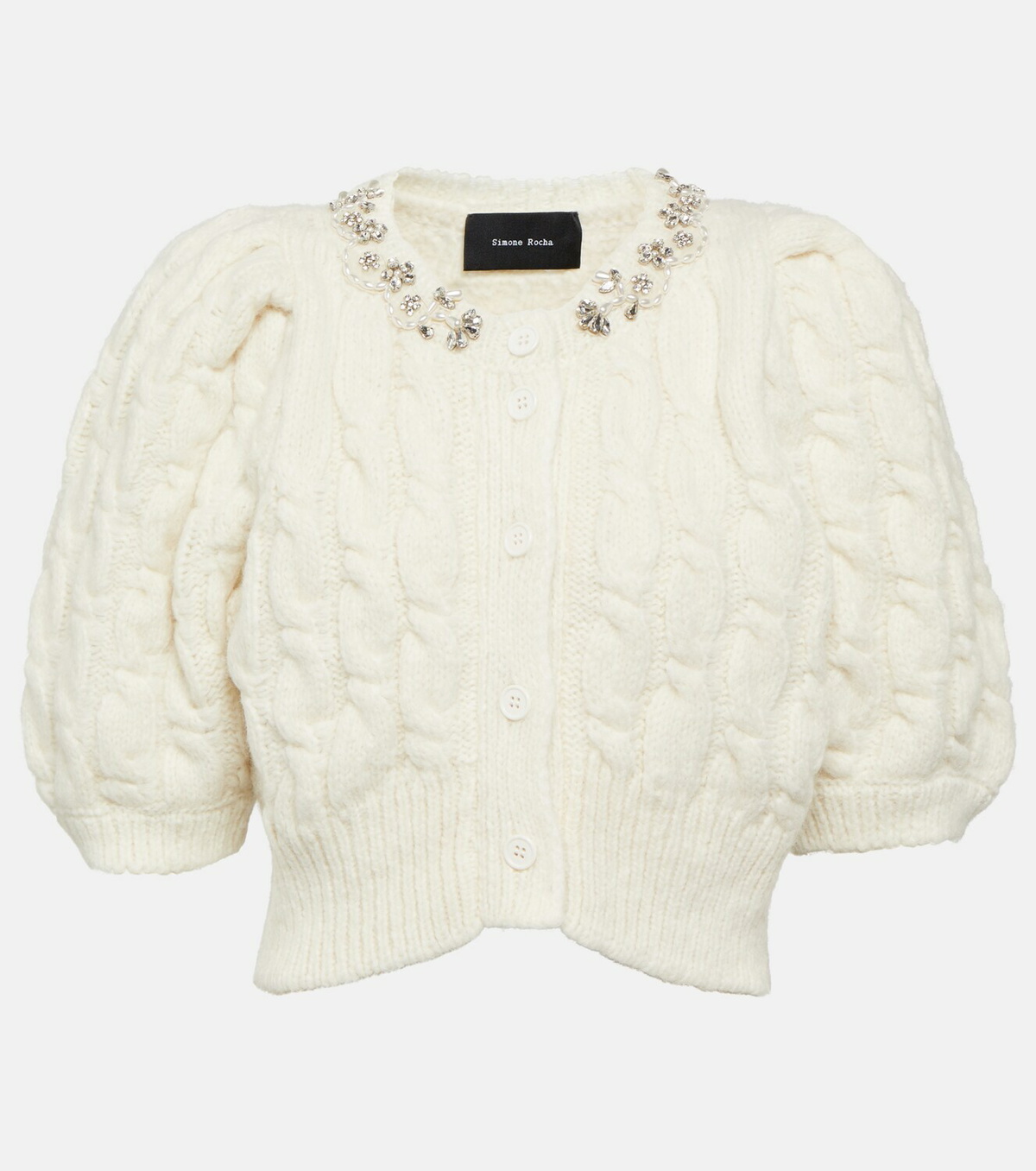 Simone Rocha Embellished wool-blend cardigan Simone Rocha