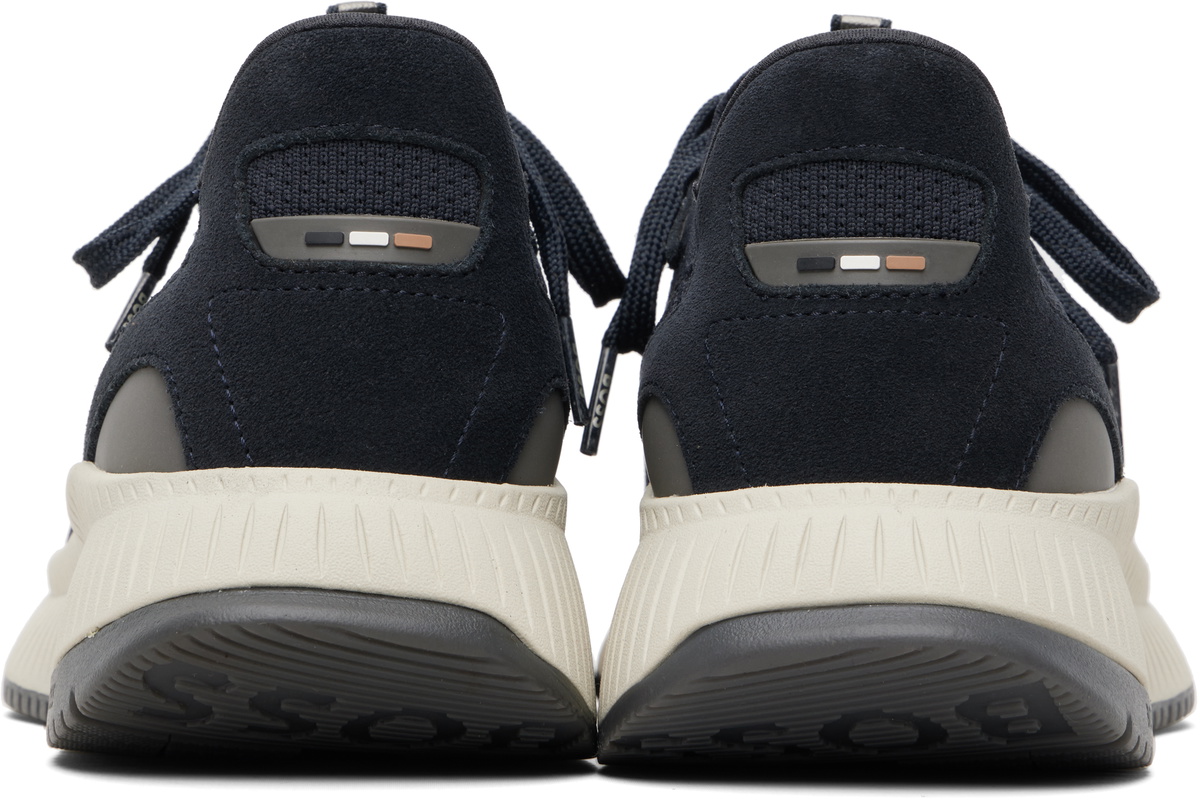 BOSS Navy TTNM EVO Knitted Sneakers BOSS