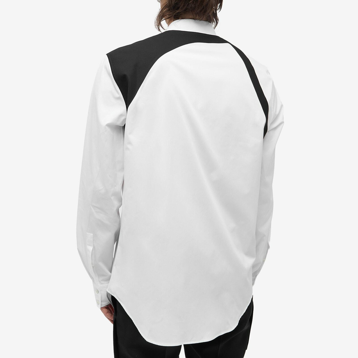 Alexander McQueen Men's Harness Shirt in White Alexander McQueen