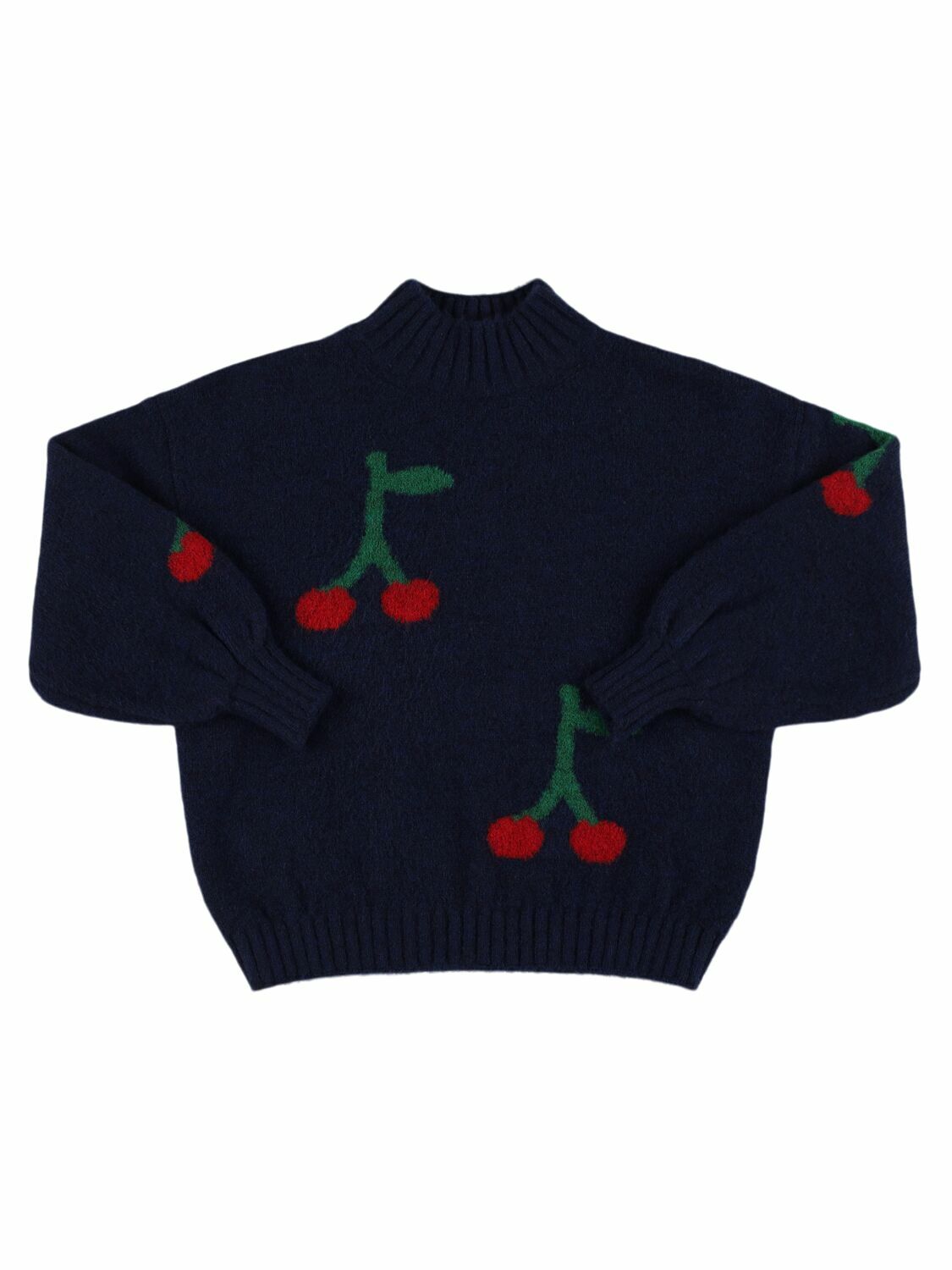 BOBO CHOSES Cherry Jacquard Knit Sweater Bobo Choses