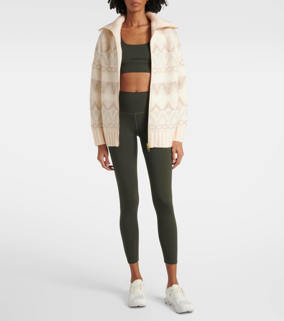 Varley Brooke Fair Isle knitted jacket Varley