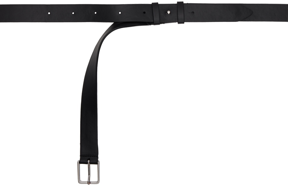 MM6 Maison Margiela Black Pin-Buckle Belt MM6 Maison Margiela