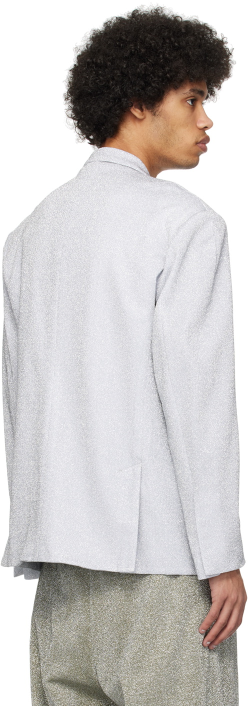 ERL Silver Metallic Blazer ERL