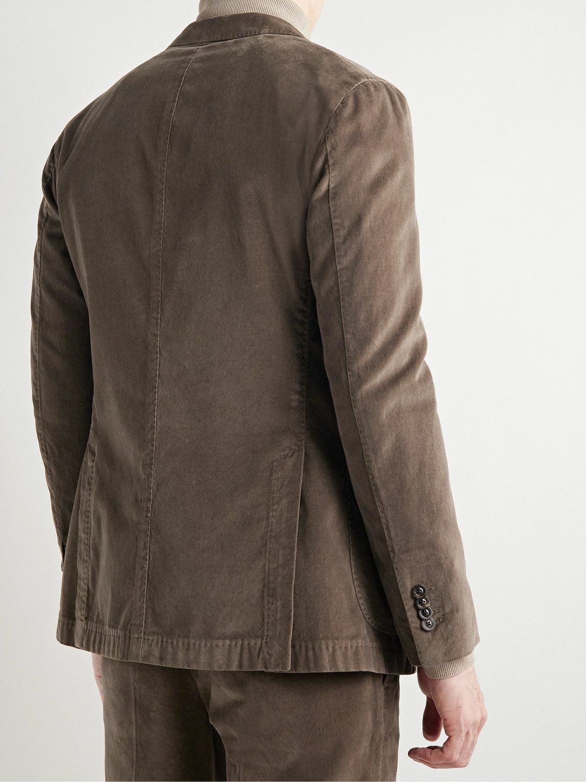 Boglioli - K-Jacket Unstructured Cotton-Moleskin Suit Jacket - Brown ...