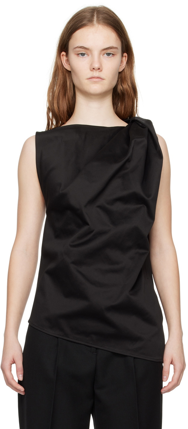 TOTEME Black Shoulder-Twist Blouse Toteme