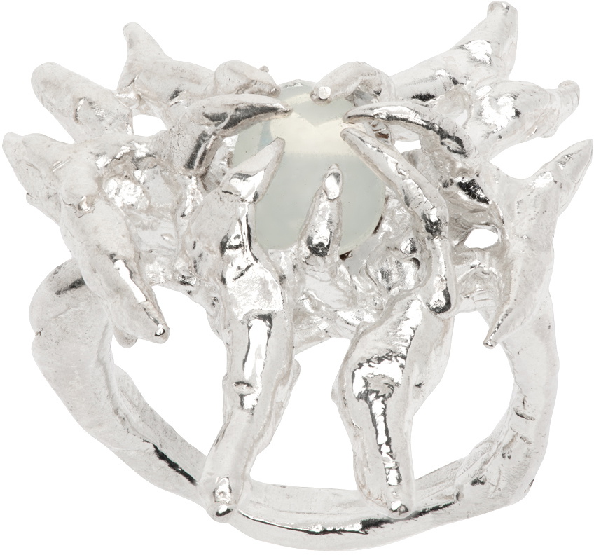 Harlot Hands SSENSE Exclusive Silver Soul Butterfly Ring Harlot Hands