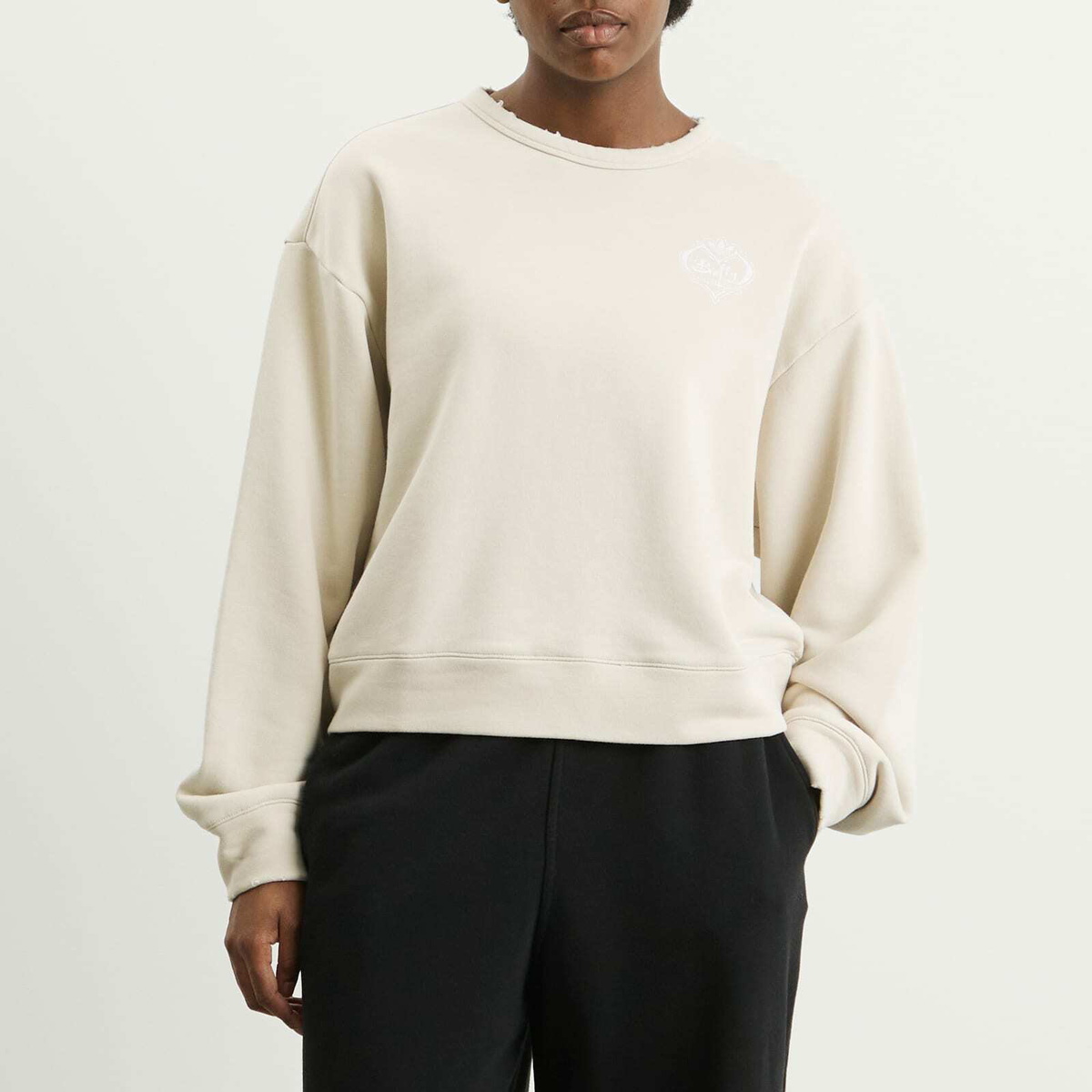 Adidas Women's Buffy Crew in Alumina adidas