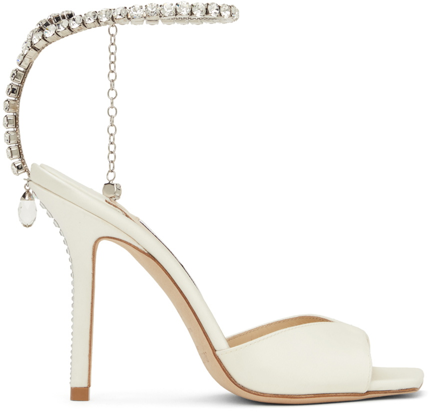 Jimmy Choo White Saeda 100 Heeled Sandals Jimmy Choo