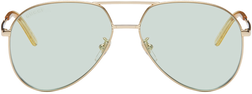 Gucci Gold Aviator Sunglasses Gucci