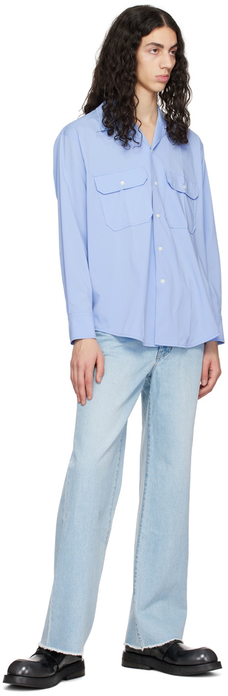 Recto Blue Wide Leg Jeans Recto