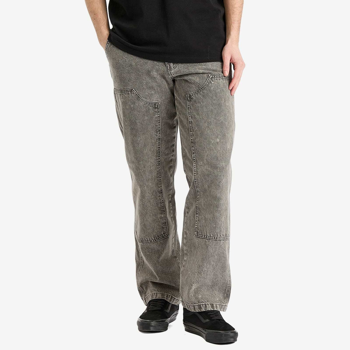 Dickies Men's Madison Denim Double Knee Pants in Light Gray Wash ...