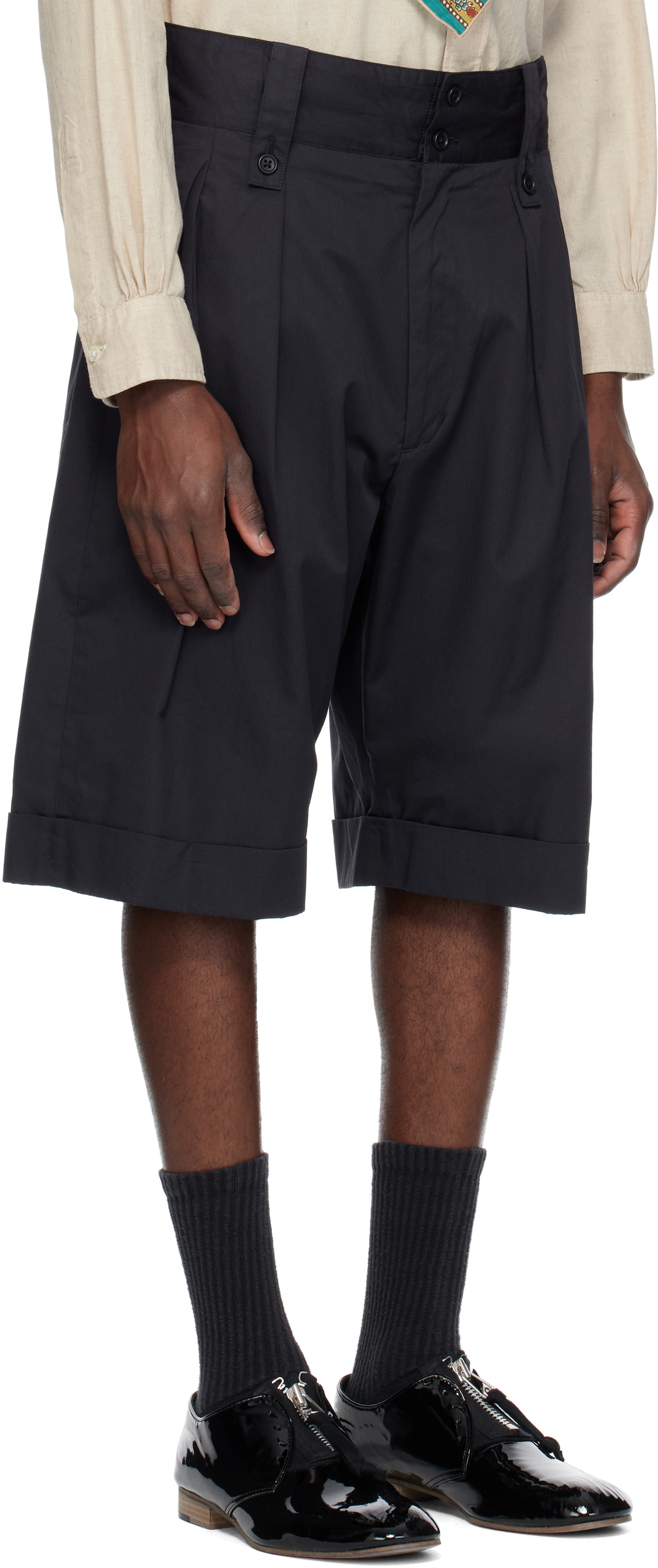 Engineered Garments Navy Gurkha Shorts Engineered Garments