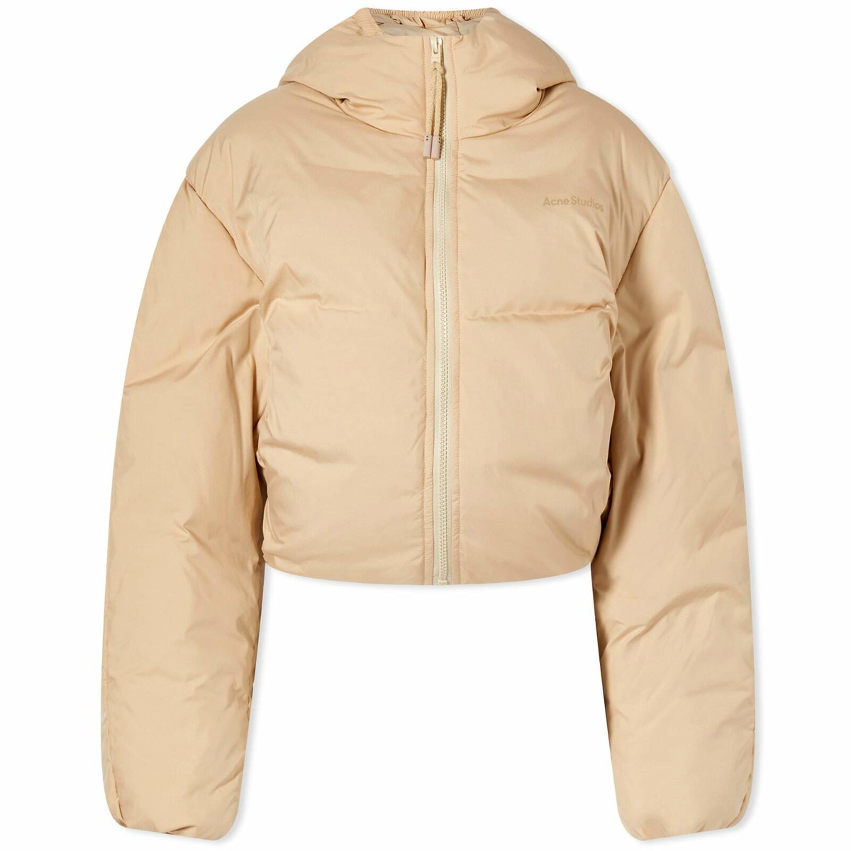Acne Studios Women's Oralee Mat Tech Bomber Jacket in Sand Beige Acne Studios