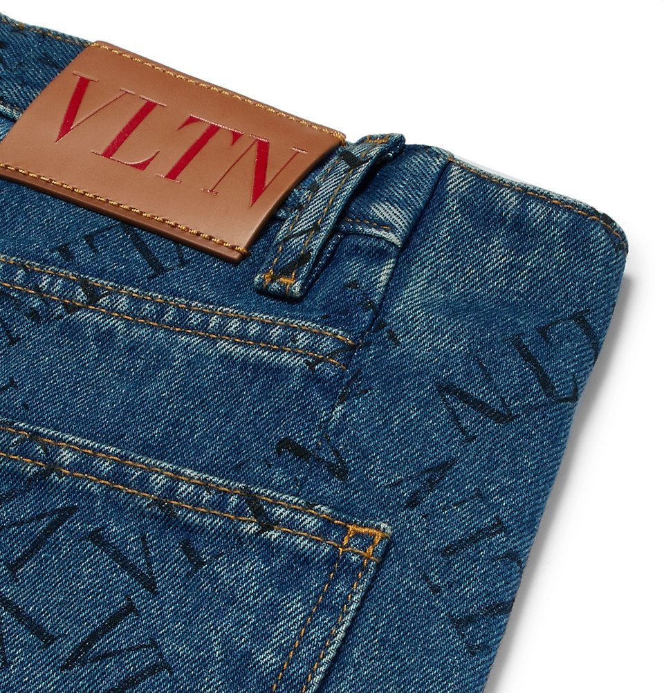 Valentino - Logo-Print Denim Jeans - Light blue Valentino