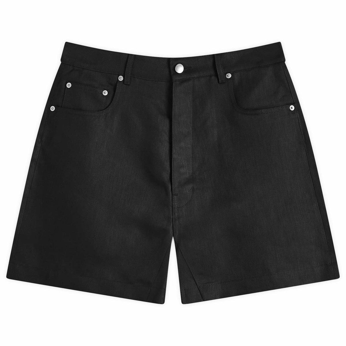Rick Owens Men's Geth Denim Shorts in Black Rick Owens