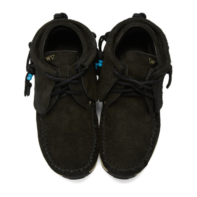 Visvim Black Suede FBT Moccasin Sneakers Visvim