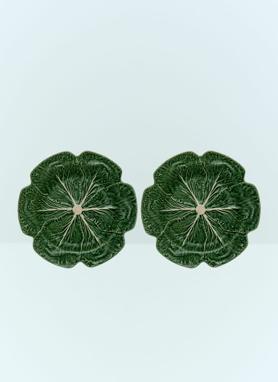 Bordallo Pinheiro Set Of Two Couve Charger Plates Bordallo Pinheiro