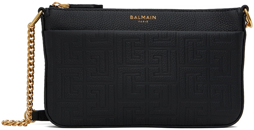 Balmain Black 1945 Soft Zipped Mini Bag Balmain