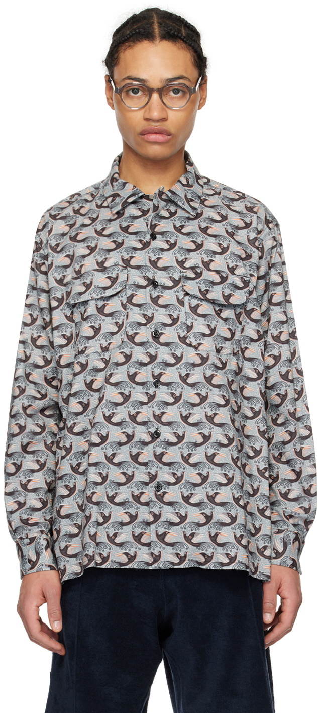 Engineered Garments Gray Printed Shirt Engineered Garments