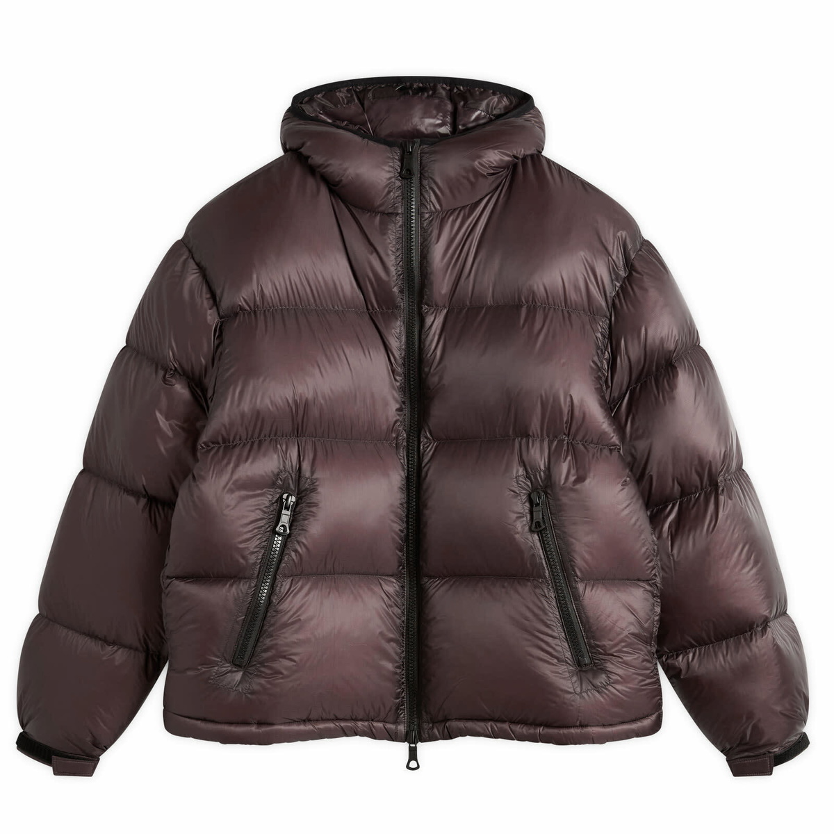 MKI Men's Translucent Hooded Bubble Jacket in Raisin MKI Miyuki-Zoku