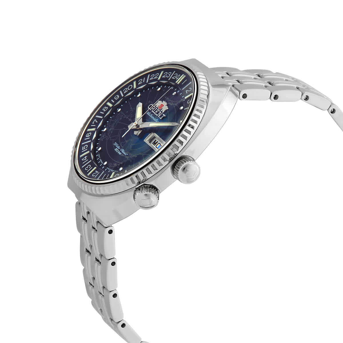 Orient World Map Revival Automatic Blue Dial Mens Watch RA-AA0E03L09C ...