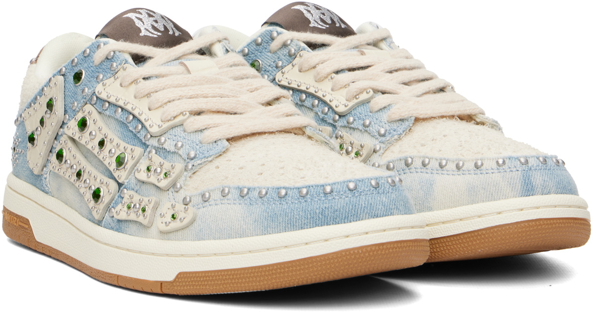 AMIRI Blue Stud Skel Top Low Sneakers Amiri