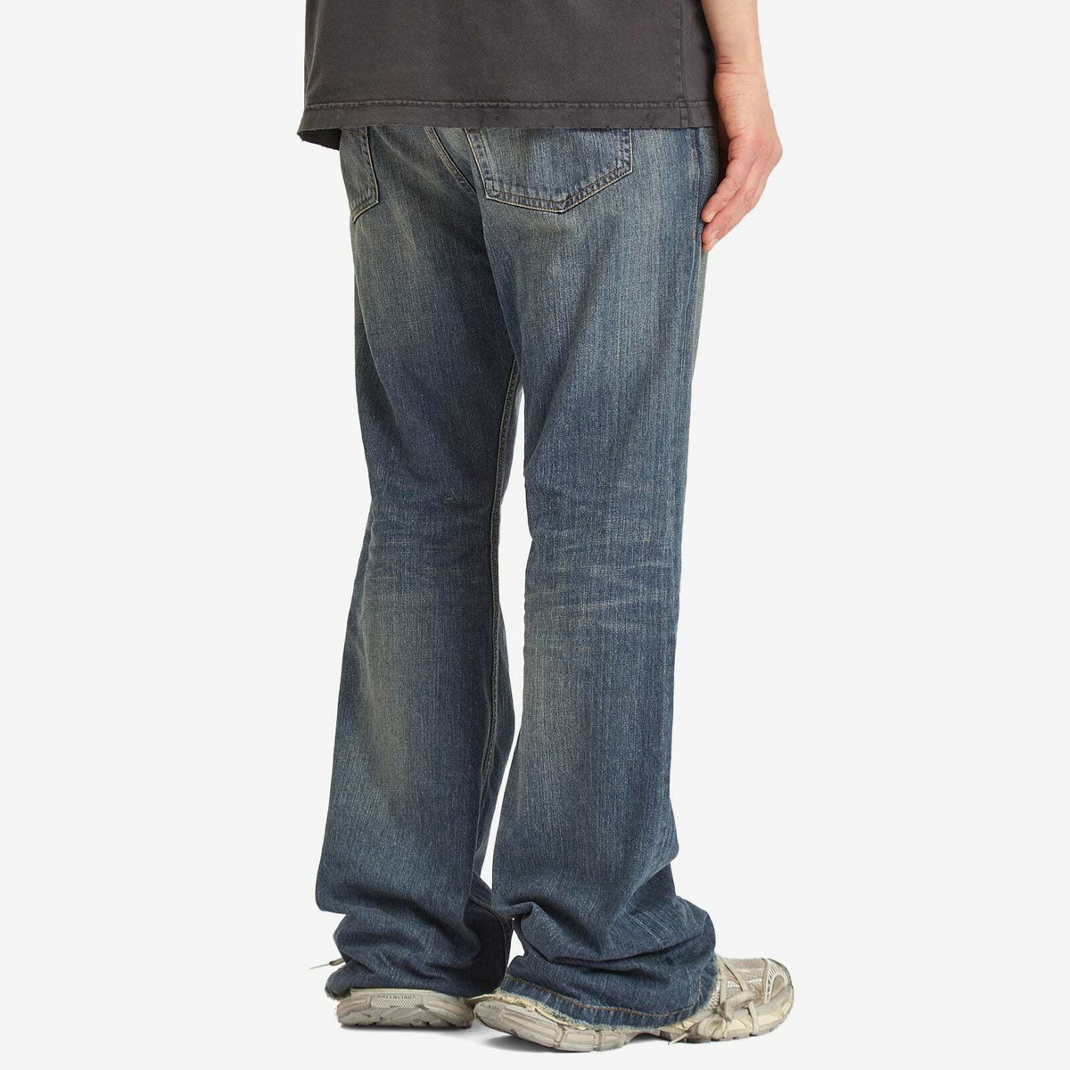 Balenciaga Men's Denim Layered Jeans in Whisker Balenciaga