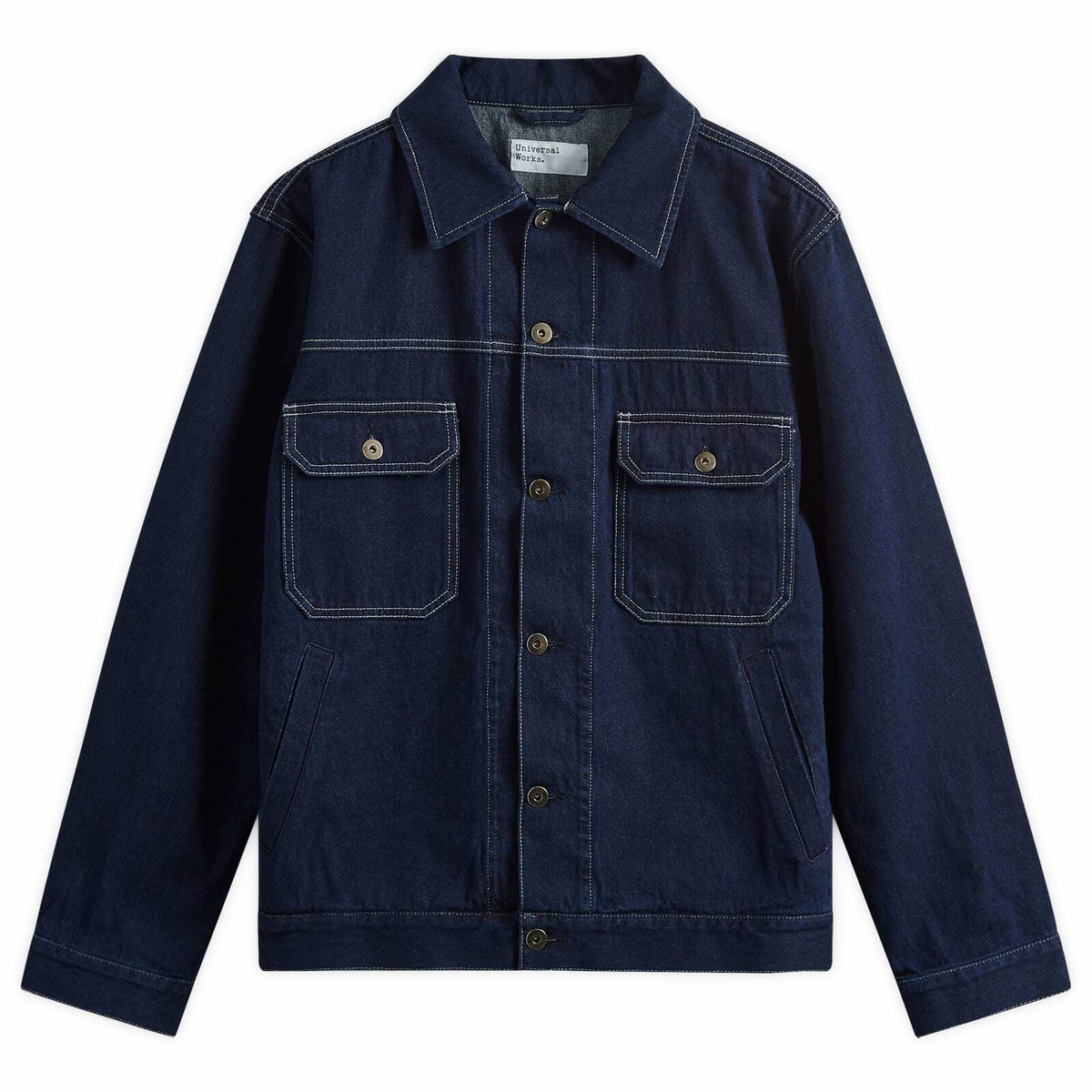 Universal Works Men's Denim Trucker Jacket in Indigo Universal Works
