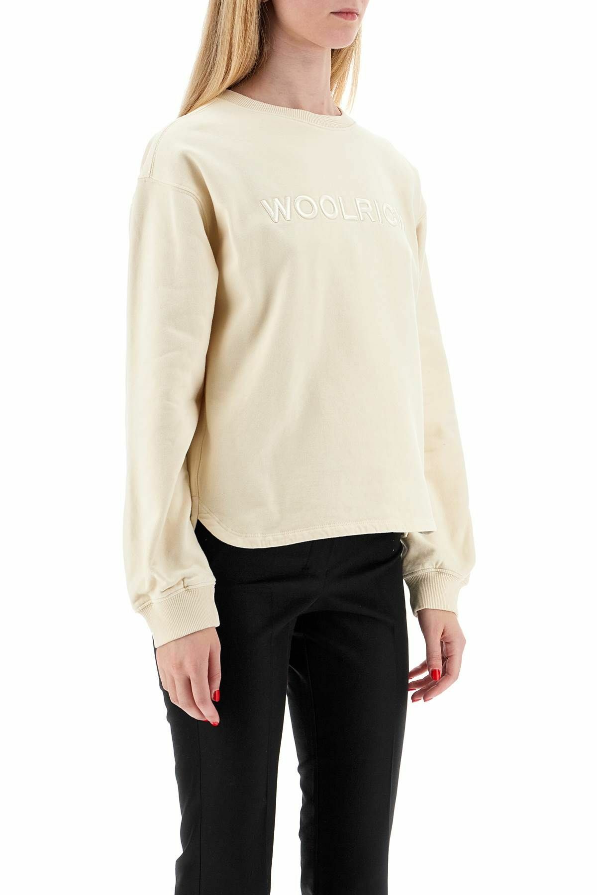 WOOLRICH "embroidered logo crewneck White Woolrich