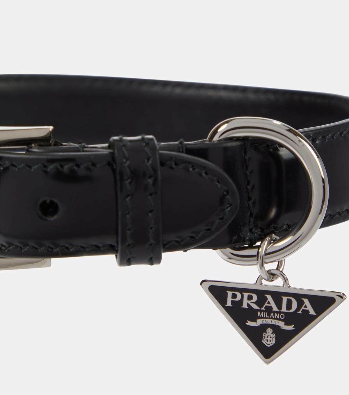 Prada Brushed leather dog collar Prada