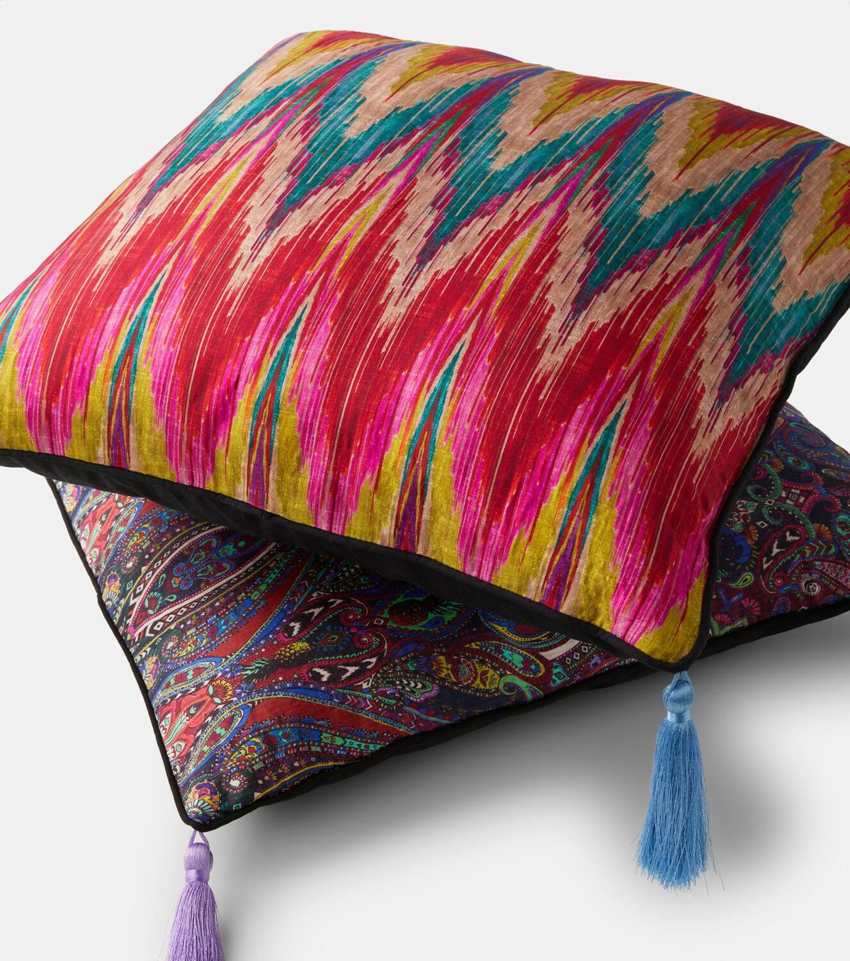 Les-Ottomans Ikat silk cushion by Matthew Williamson Les Ottomans