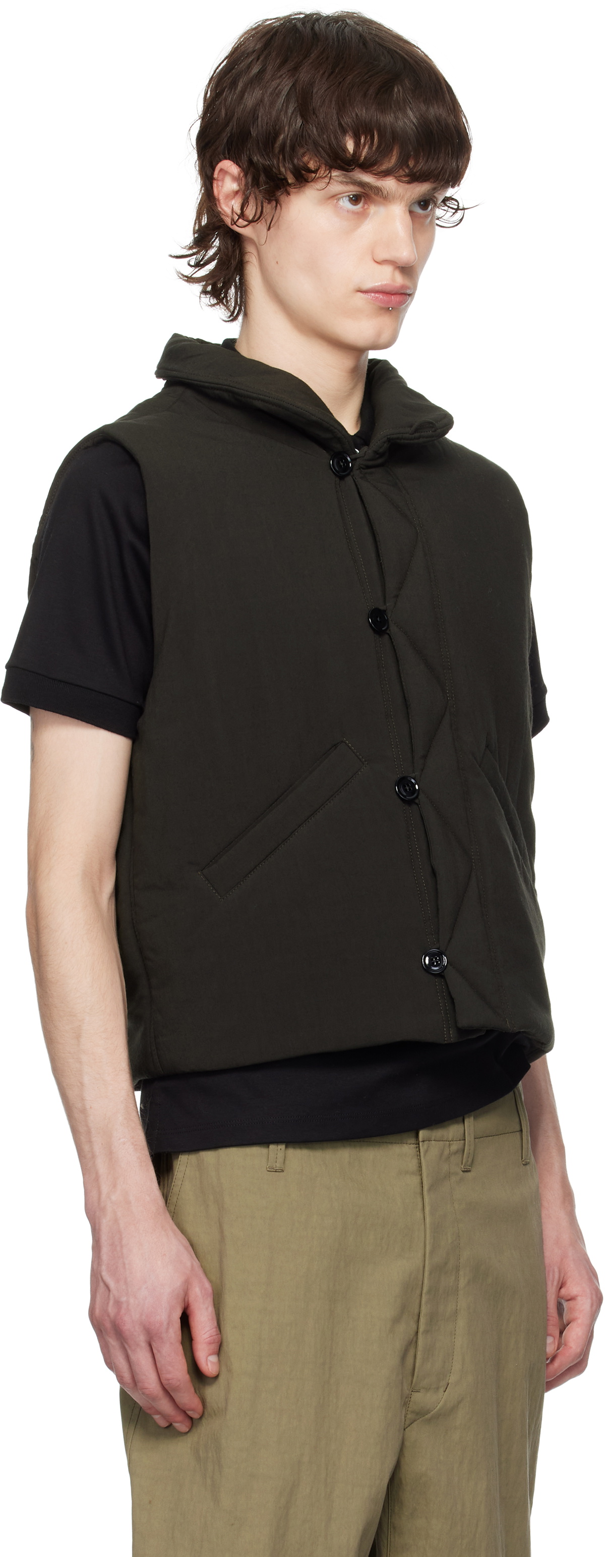 LEMAIRE Brown Wadded Vest Lemaire