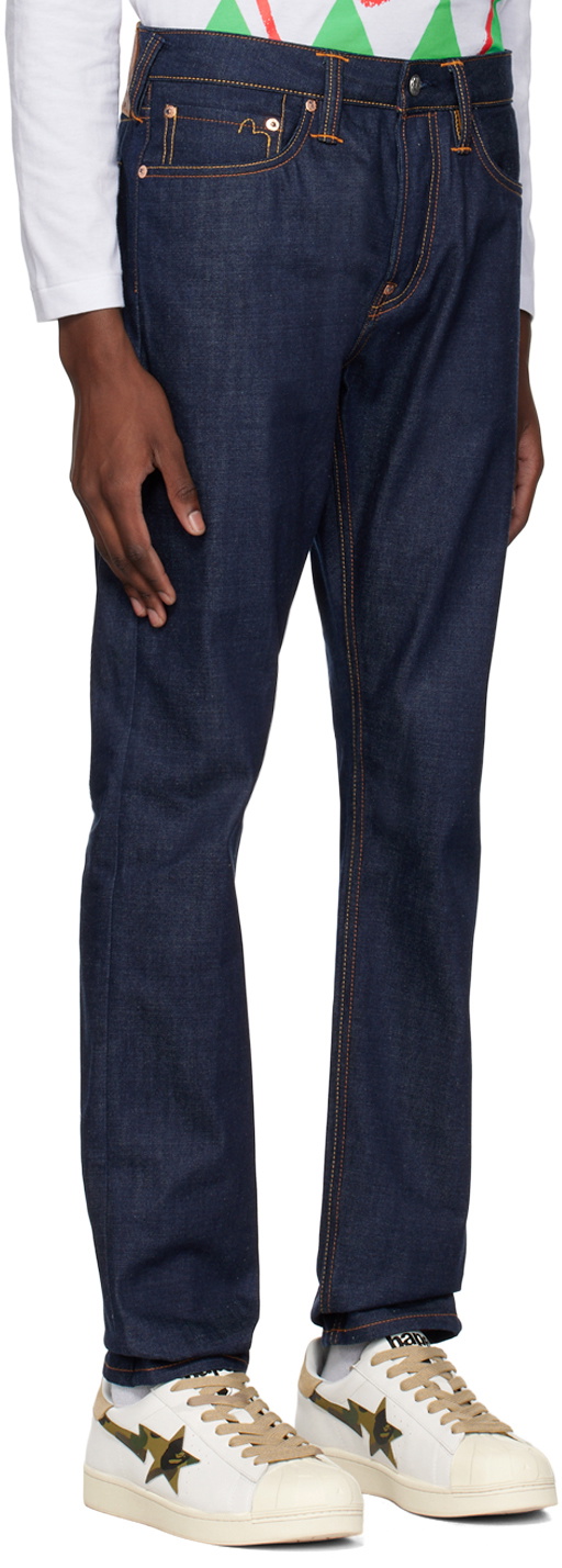 Evisu Navy Embroidered Jeans Evisu