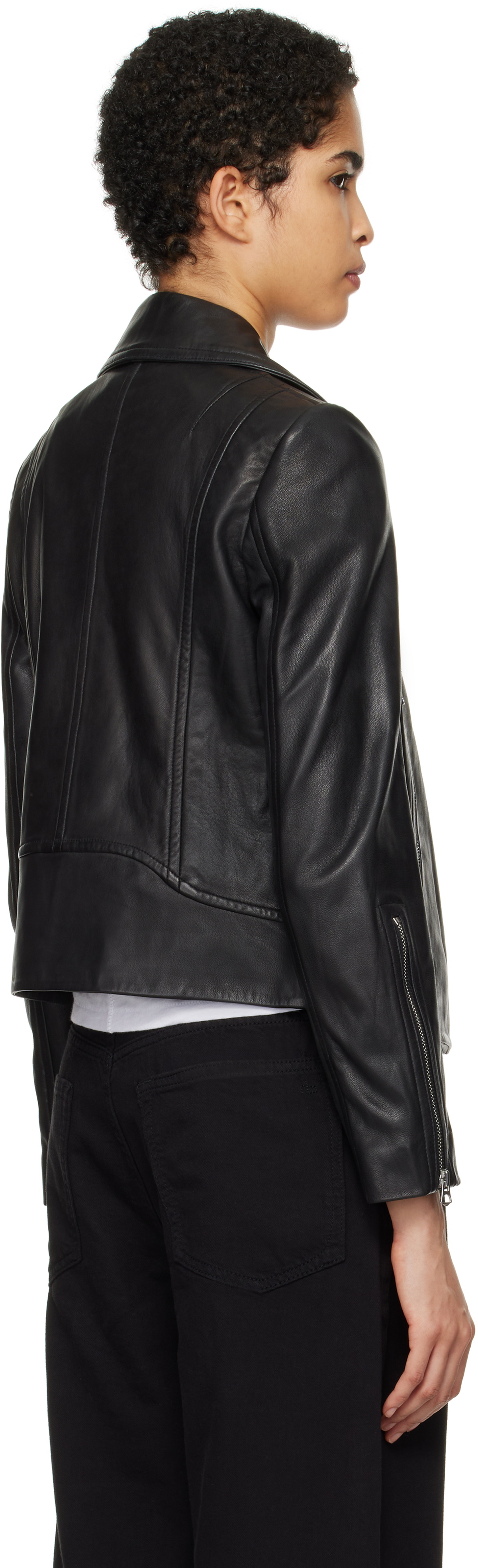 rag & bone Black Mack Leather Moto Jacket Rag and Bone
